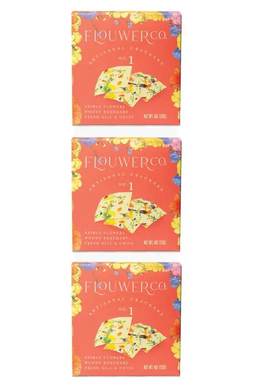 FLOUWER CO Artisanal Crackers No. 1 3-pack - Floral