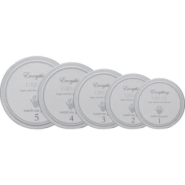 CHILD TO CHERISH Hand And Footprint Keepsake Tins - Gray