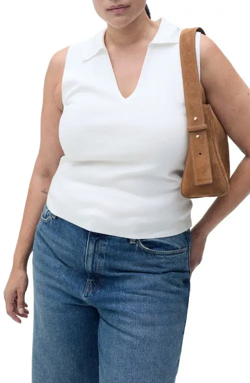 Mango Sleeveless Knit Polo