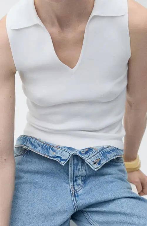 Mango Sleeveless Knit Polo