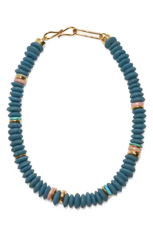 LIZZIE FORTUNATO Laguna Beaded Necklace - Blue