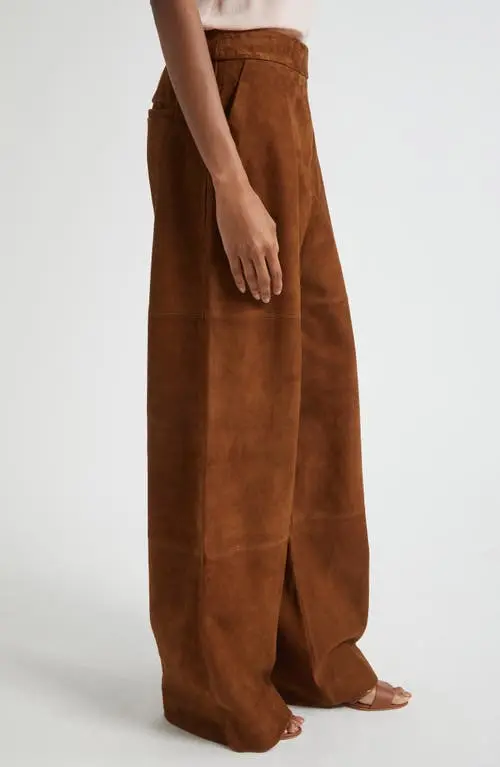 St. John Suede Wide Leg Pants