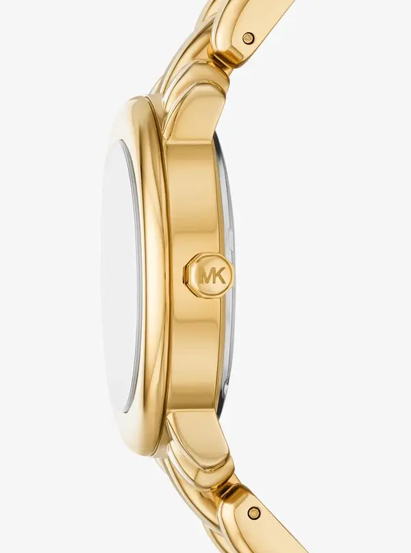 Michael Kors Phoebe -tone Stainless Steel Watch With Mk Pop Charm - Gold