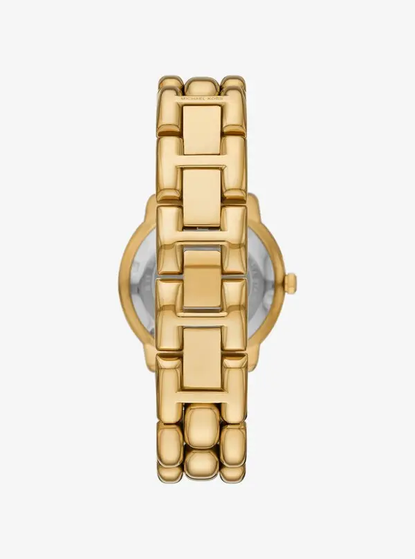 Michael Kors Phoebe -tone Stainless Steel Watch With Mk Pop Charm - Gold