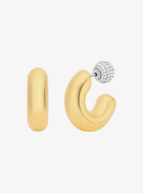 Michael Kors 2-in-1 Pavé Convertible Hoop Earrings