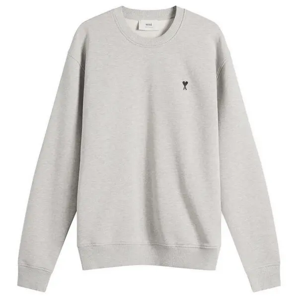 Ami Loopback Fleece Sweatshirt - Gris Cendre Chine