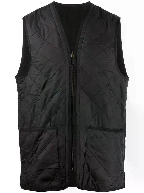 Barbour Quilted Zip-up Gilet - Black