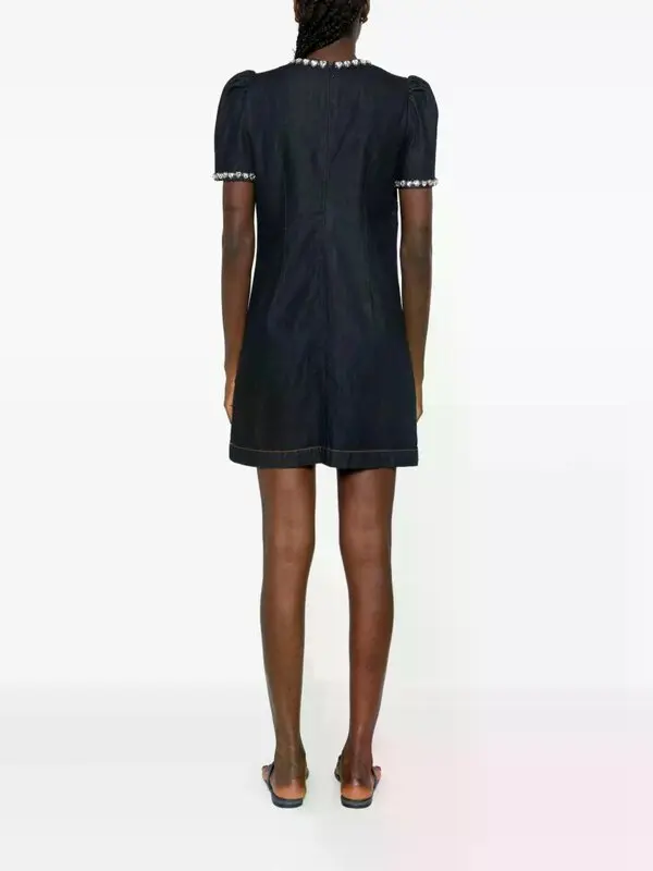 Zimmermann Embellished Denim Mini Dress - Blue