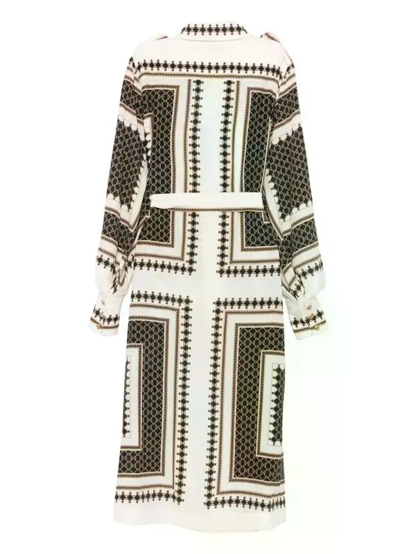 Zimmermann Geometric-print Belted Dress