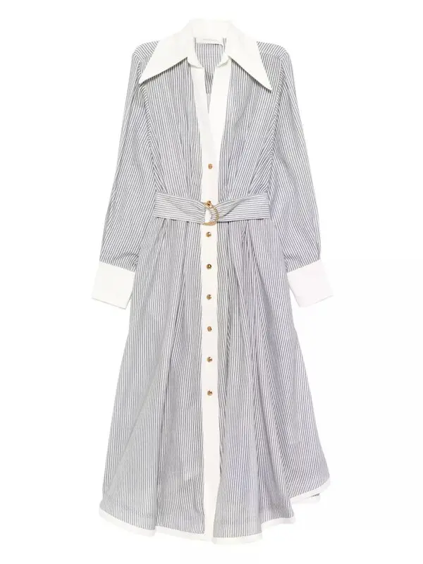 Zimmermann Striped Belted Shirt Dress