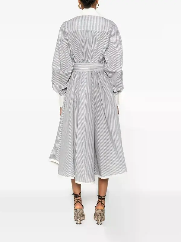 Zimmermann Striped Belted Shirt Dress