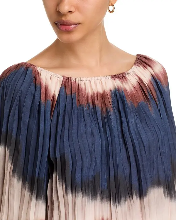 Bella Dahl Pleated Three Quarter Sleeve Blouse