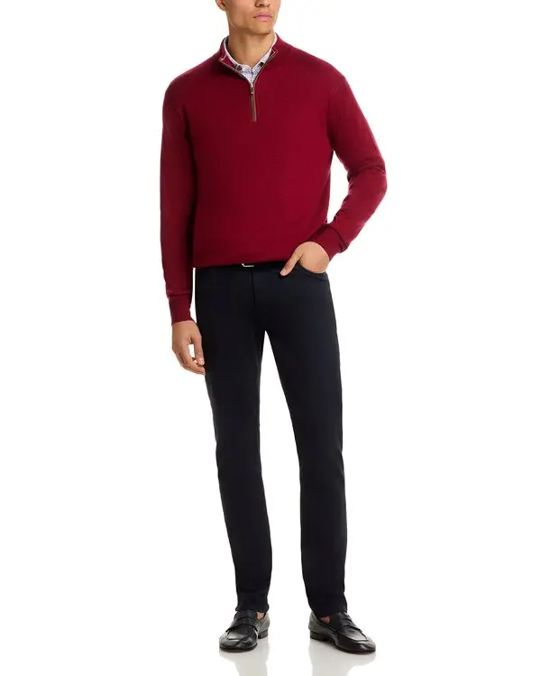 Peter Millar Autumn Crest Quarter Zip Sweater - Brick Red