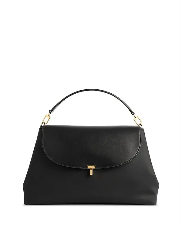 TOTEME T-lock Convertible Satchel - Black