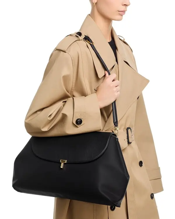 TOTEME T-lock Convertible Satchel - Black