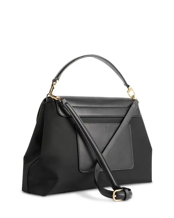 TOTEME T-lock Convertible Satchel - Black