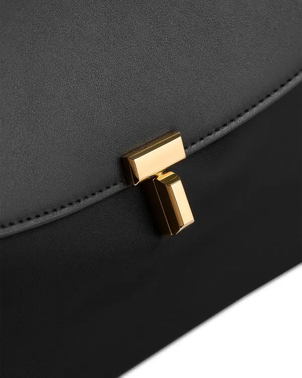 TOTEME T-lock Convertible Satchel - Black