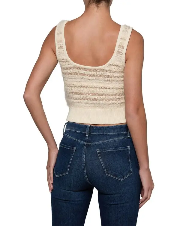 L'Agence Galene Mixed Stitch Tank Top - Ecru/natural