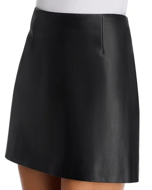 French Connection Faux Leather Mini Skirt