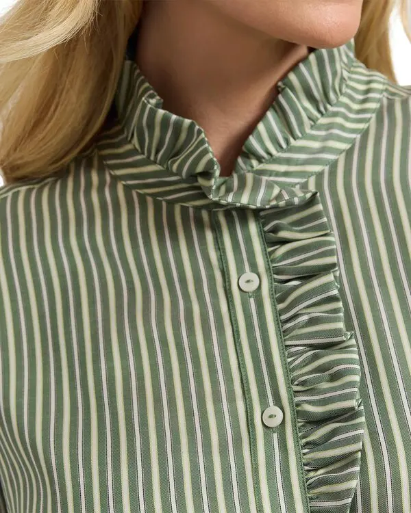 Foxcroft Sadie Shirt - Basil Multi
