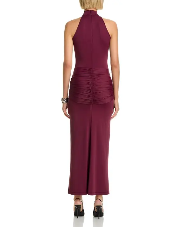 Bardot Isadora Tie Front Dress - Deep Plum