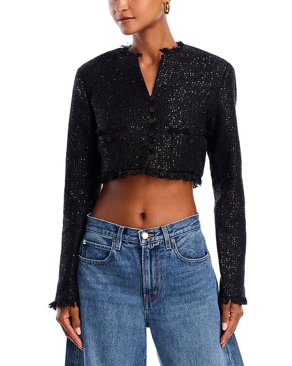 Bardot Karoline Sequin Boucle Top