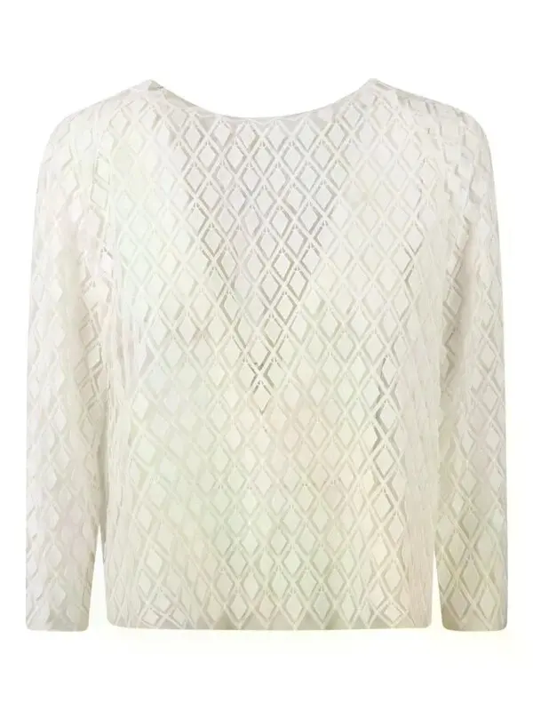 Max Mara Trento Diamond-pattern Lace Jacket