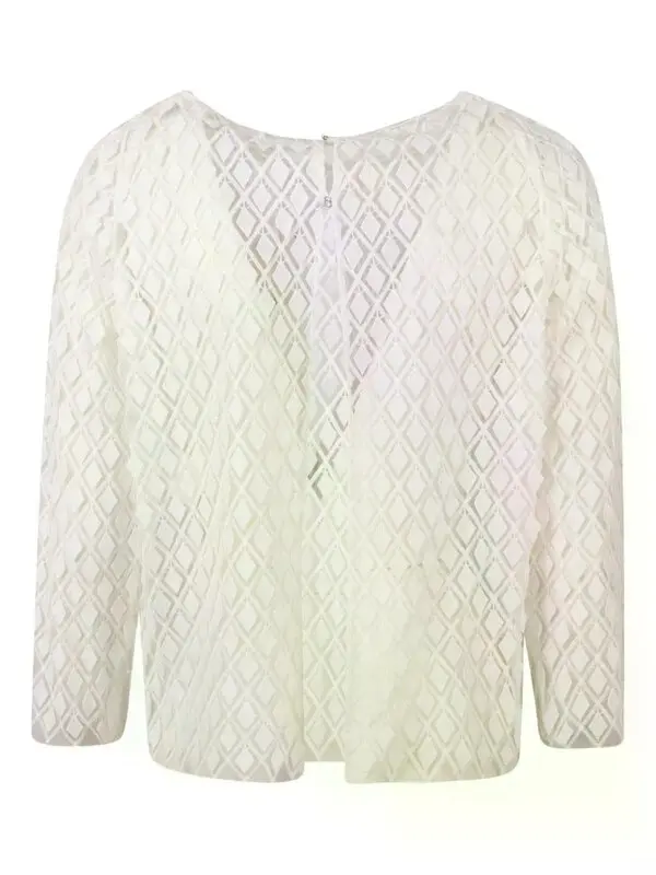 Max Mara Trento Diamond-pattern Lace Jacket