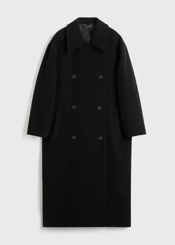 TOTEME Brushed Wool-blend Coat - Black
