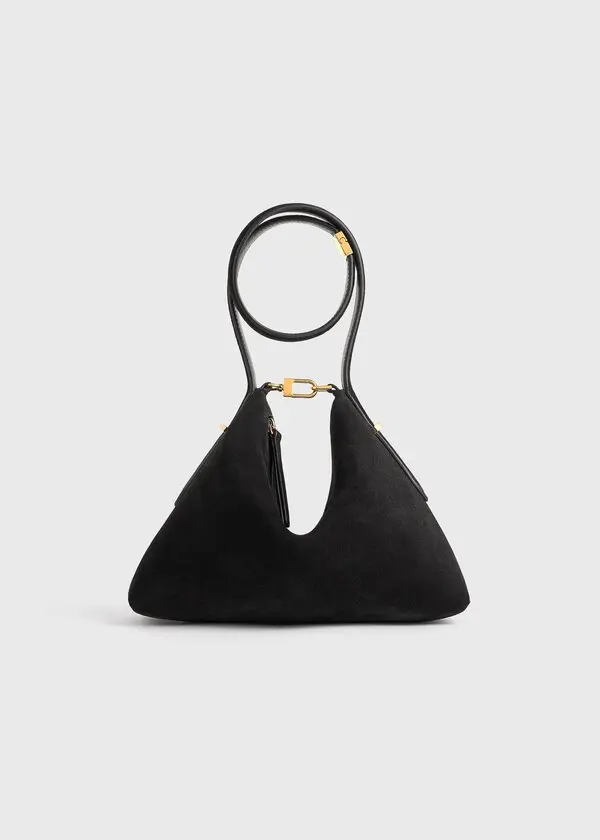 TOTEME Bevel Suede Wristlet - Black