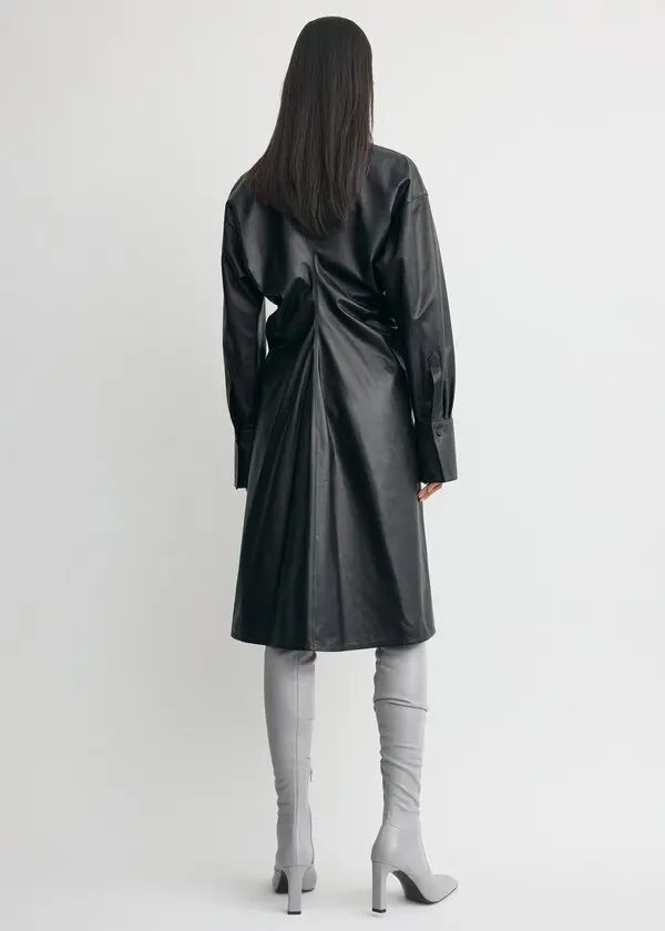 TOTEME Leather Slouch Shirt