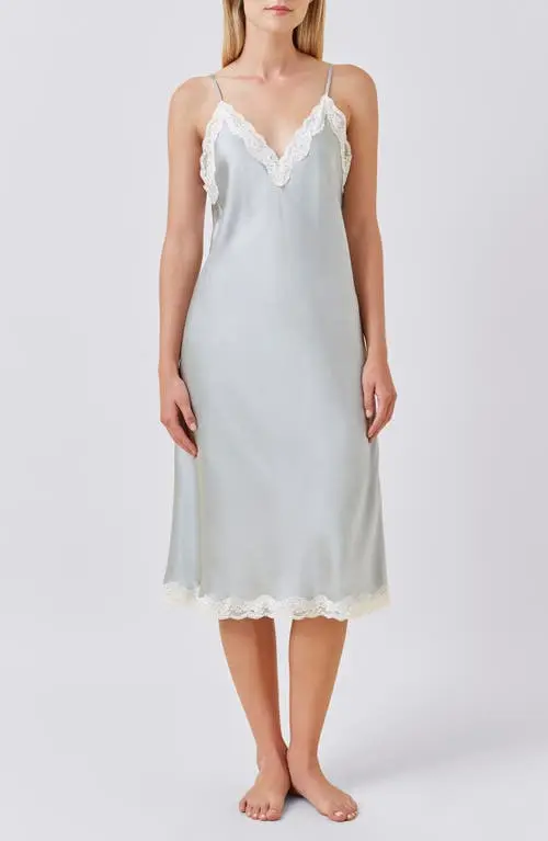 PAPINELLE Annabelle Satin Nightgown - Sage