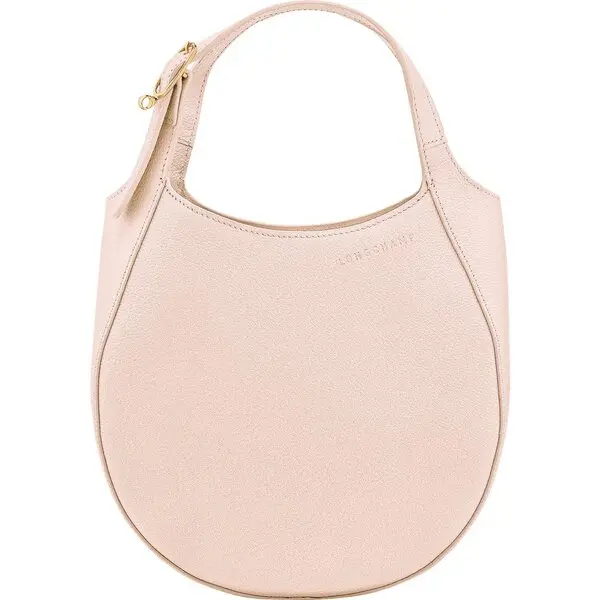 Longchamp Le Foulonné Leather Top Handle Crossbody Bag - Cream