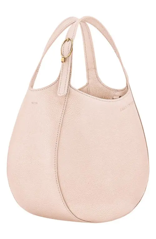 Longchamp Le Foulonné Leather Top Handle Crossbody Bag - Cream