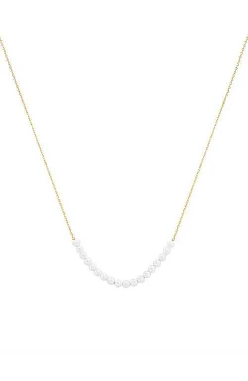 BEARFRUIT JEWELRY Sterling 18k Plated Rosalie Cultured Pearl Necklace - Gold