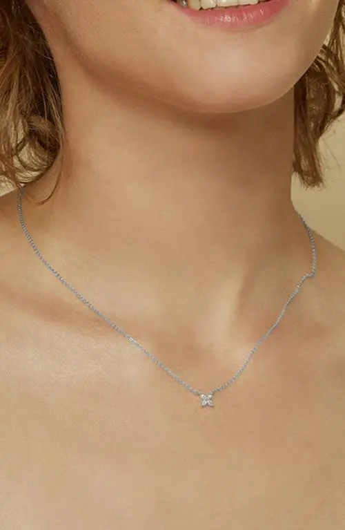 BEARFRUIT JEWELRY 14k Plated Cubic Zirconia Necklace - Silver