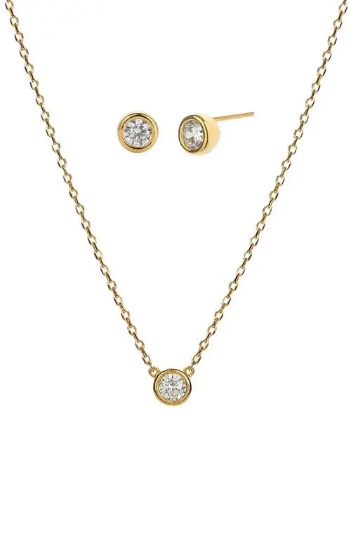 BEARFRUIT JEWELRY Margot Necklace & Earring Set - Gold