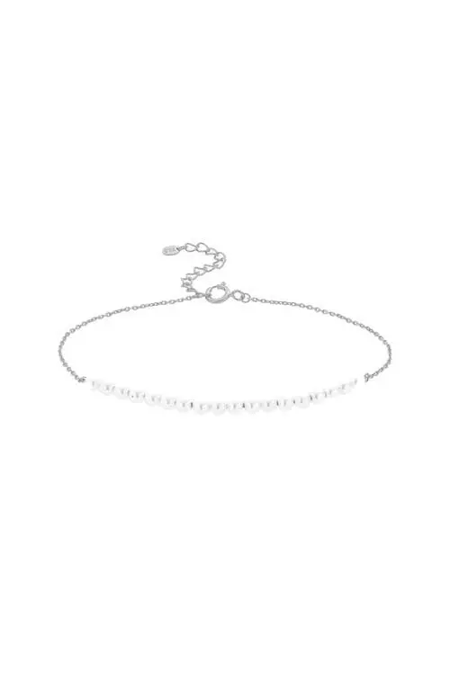 BEARFRUIT JEWELRY Rosalie Pearl Bracelet - Silver