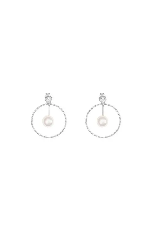 BEARFRUIT JEWELRY Scarlett 18k Plated Earrings - Silver