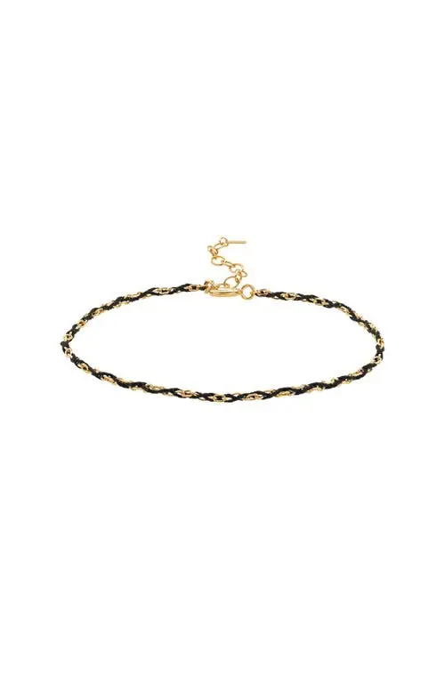 BEARFRUIT JEWELRY Sterling Silver 18k Gold Plated Katarina Bracelet - Black