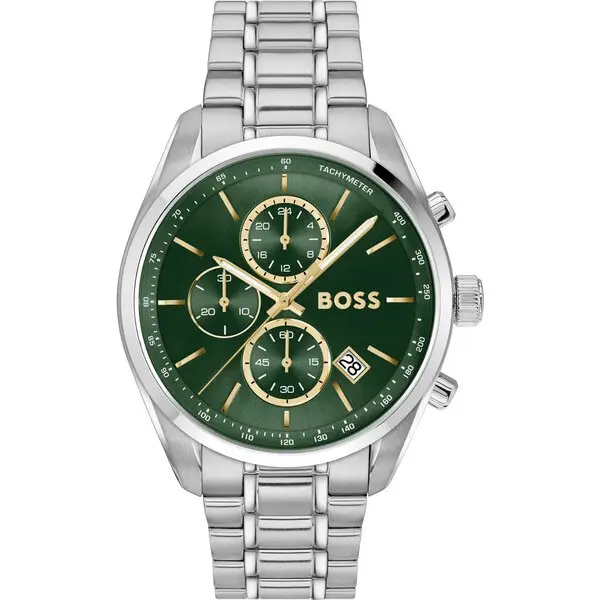 BOSS Grand Prix Chronograph Bracelet Watch - Green