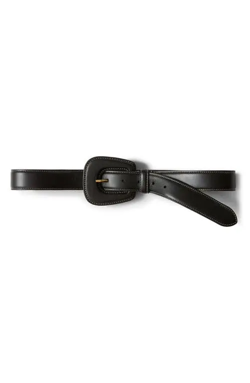 Veronica Beard Elsy Leather Belt - Black