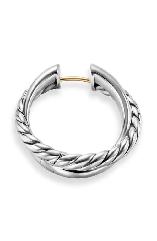 David Yurman Crossover Hoop Earrings