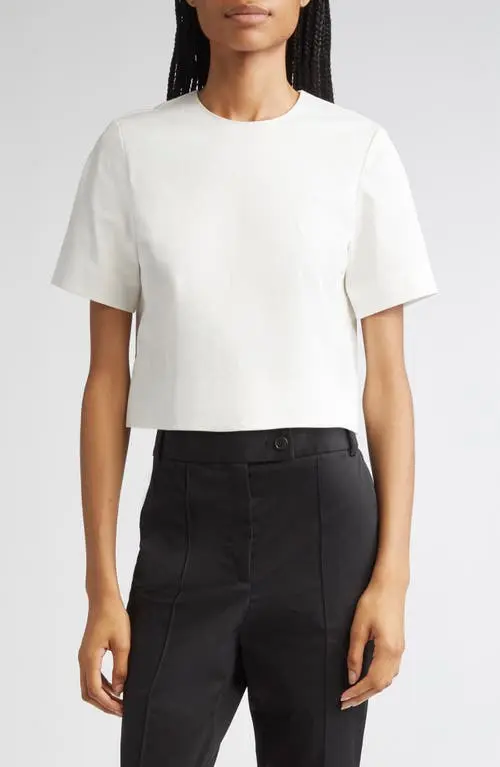 Partow Tori Stretch Cotton Crop Top
