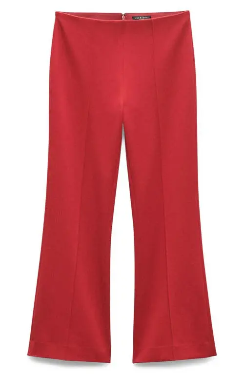Rag & Bone Irina Ponte Kick Flare Trousers - Dark Cherry