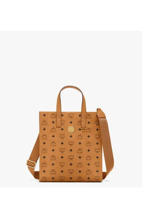 Mcm Visetos Tote Bag - Cognac