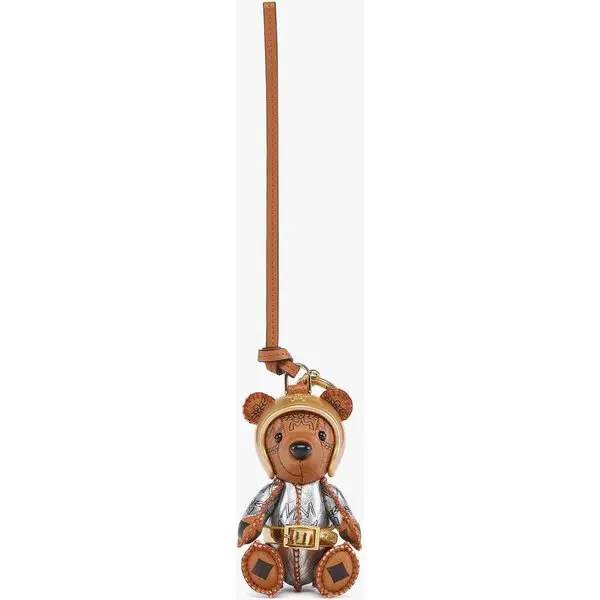 Mcm Visetos Bear Charm - Cognac