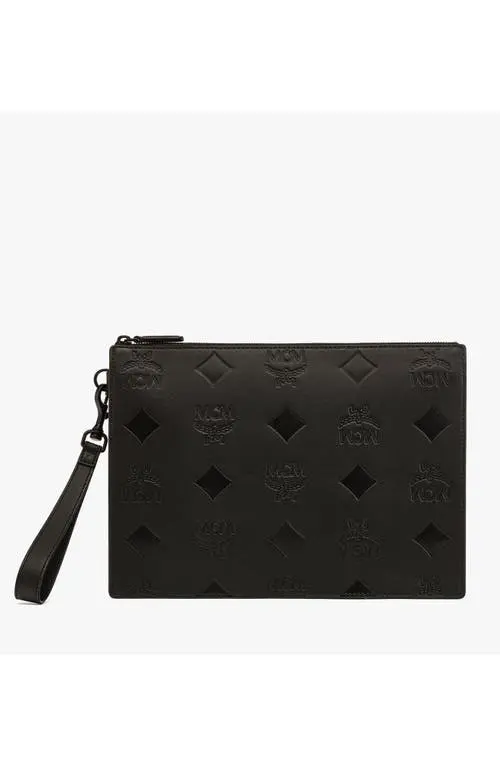 Mcm Aren Wristlet - Black