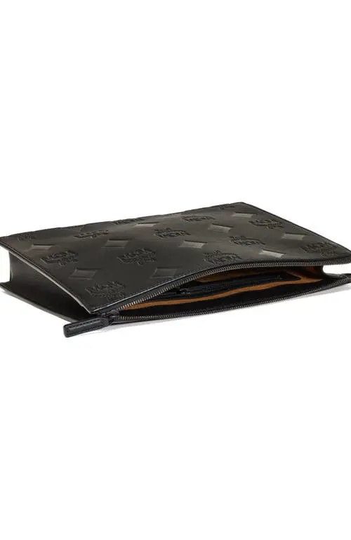 Mcm Aren Wristlet - Black