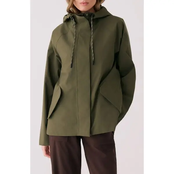 LOLE Lachine Oversize Rain Coat - Moss